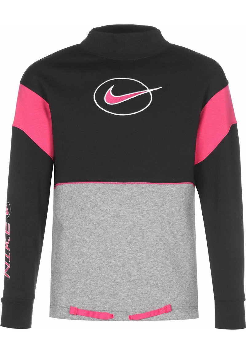 Nike Sportswear Fleece jumper - black carbon heather rush pink/black ...