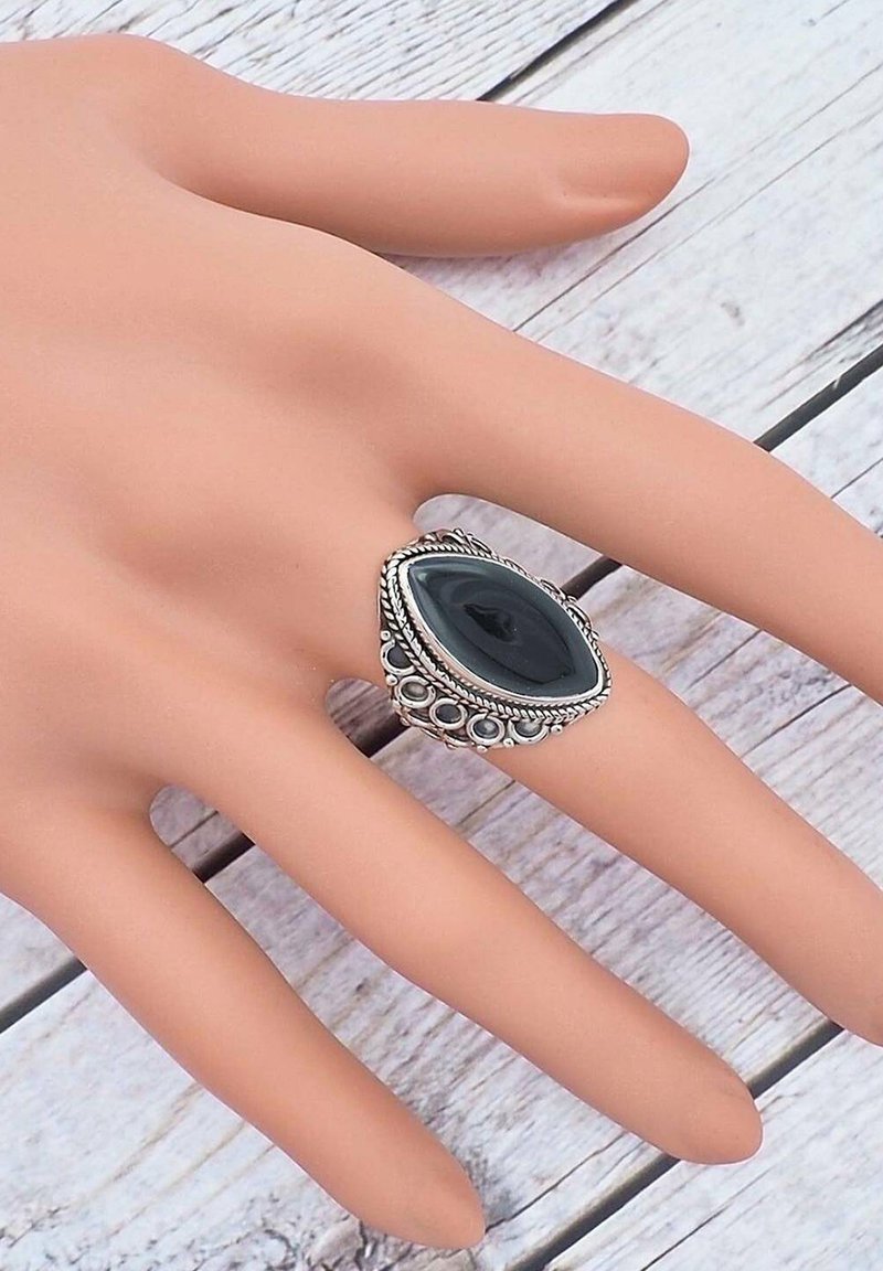 Mantraroma MULIA - Ring - onyx/black - Zalando.de