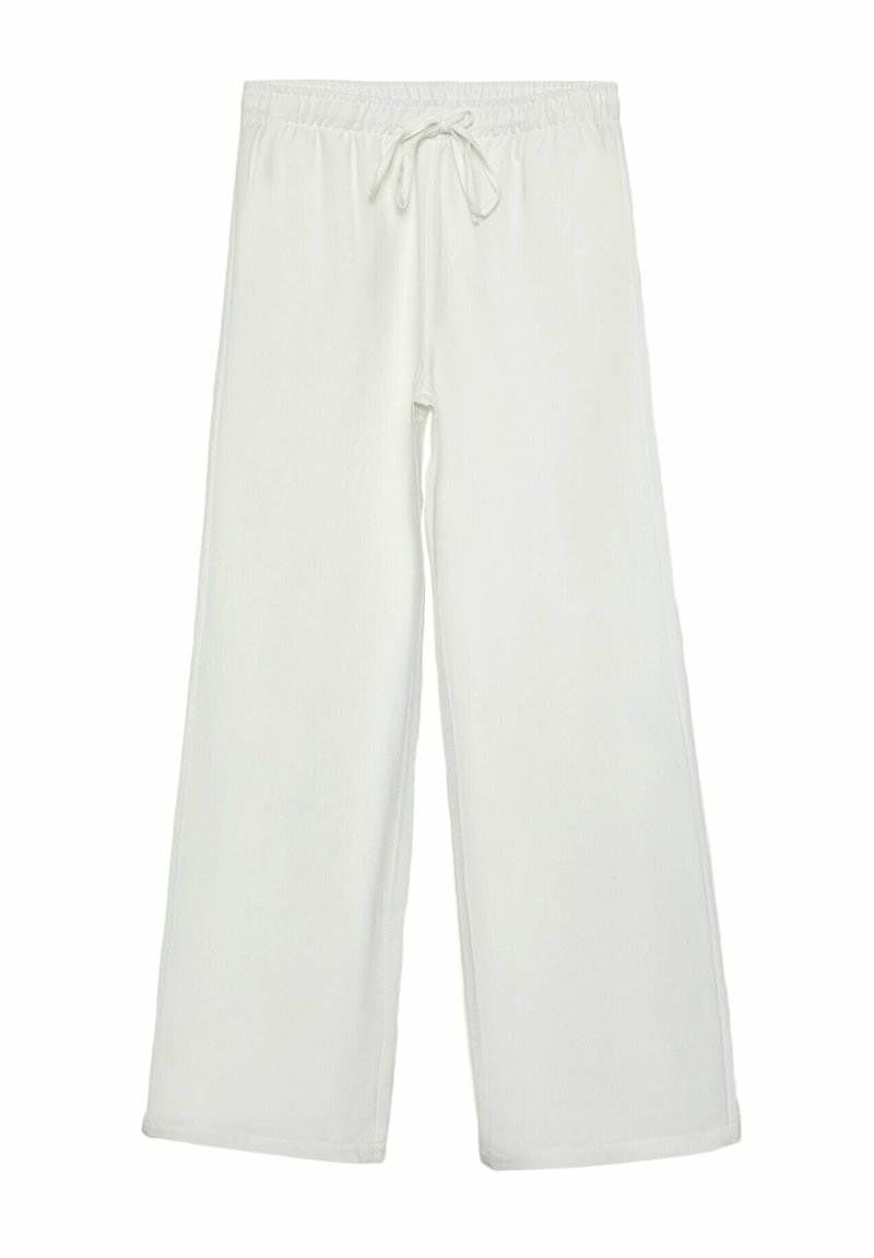 Stradivarius DRAWSTRING - Stoffhose - white/weiß - Zalando.at