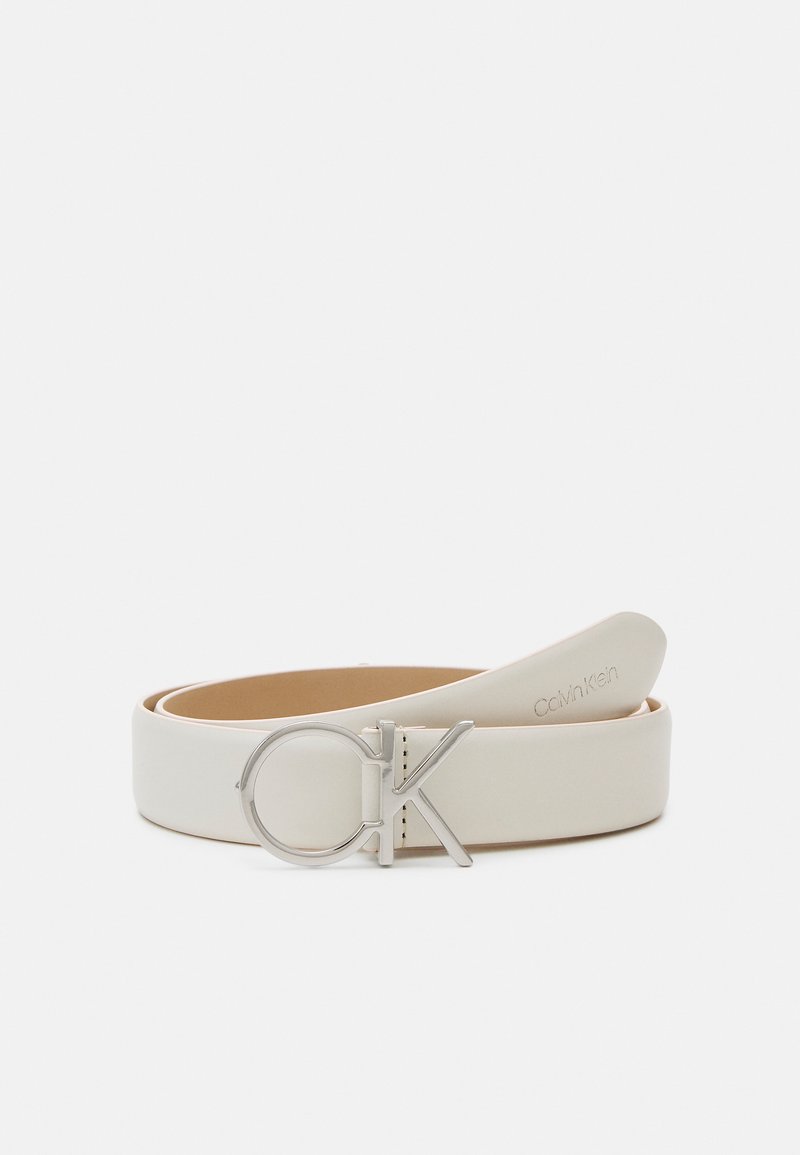 Calvin Klein LOGO BELT - Curea - bright white/alb - Zalando.ro