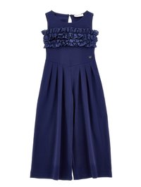 Monnalisa TUTA LUNGA CON ROUCHES MILANO - Jumpsuit - blu navy/dark blue ...