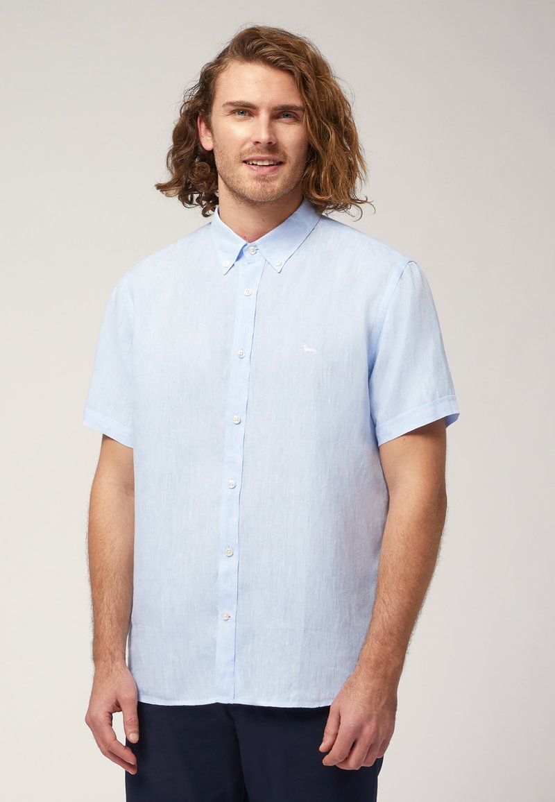 Harmont & Blaine MANICA CORTA - Shirt - celeste screziato/mottled light ...