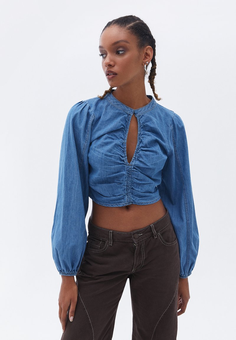 OXXO WITH CUT-OUT DETAIL - Bluzka/jasnoniebieski - Zalando.pl