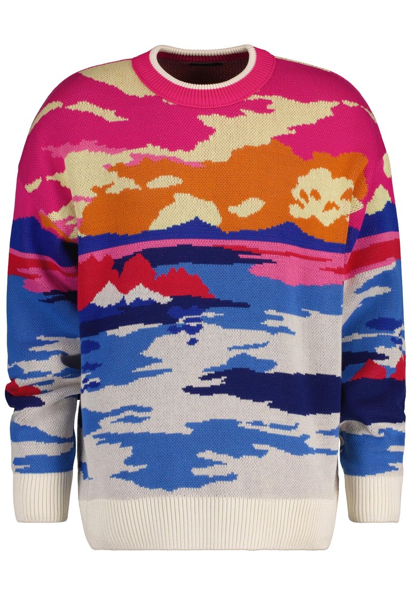 GANT LANDSCAPE CREW NECK - Strickpullover - perky pink/pink - Zalando.de