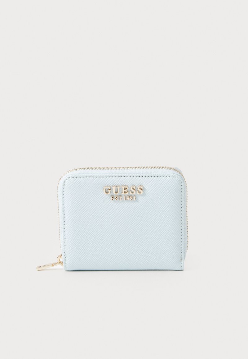 Guess LAUREL SMALL ZIP AROUND - Portefeuille - powder blue/bleu ...
