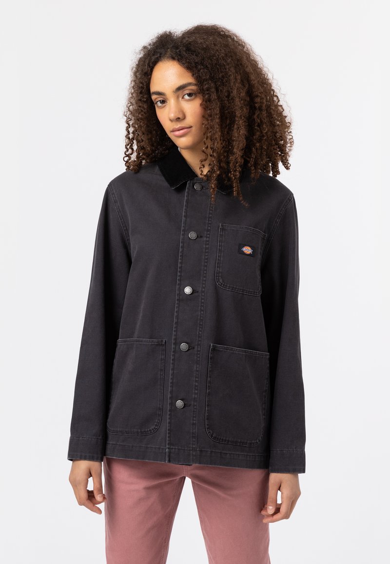 Dickies CHORE - Summer jacket - stone washed black/black denim - Zalando.ie