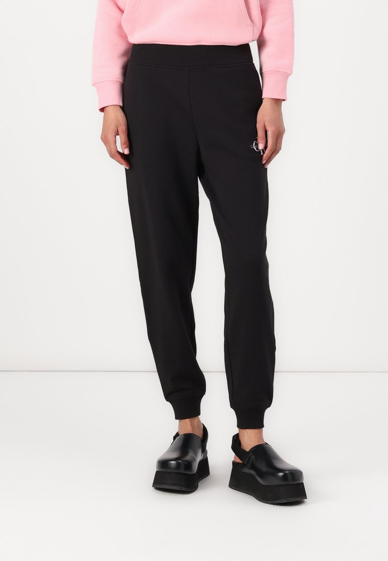 Calvin Klein Jeans Monologo Jog Pant Tracksuit Bottoms Black