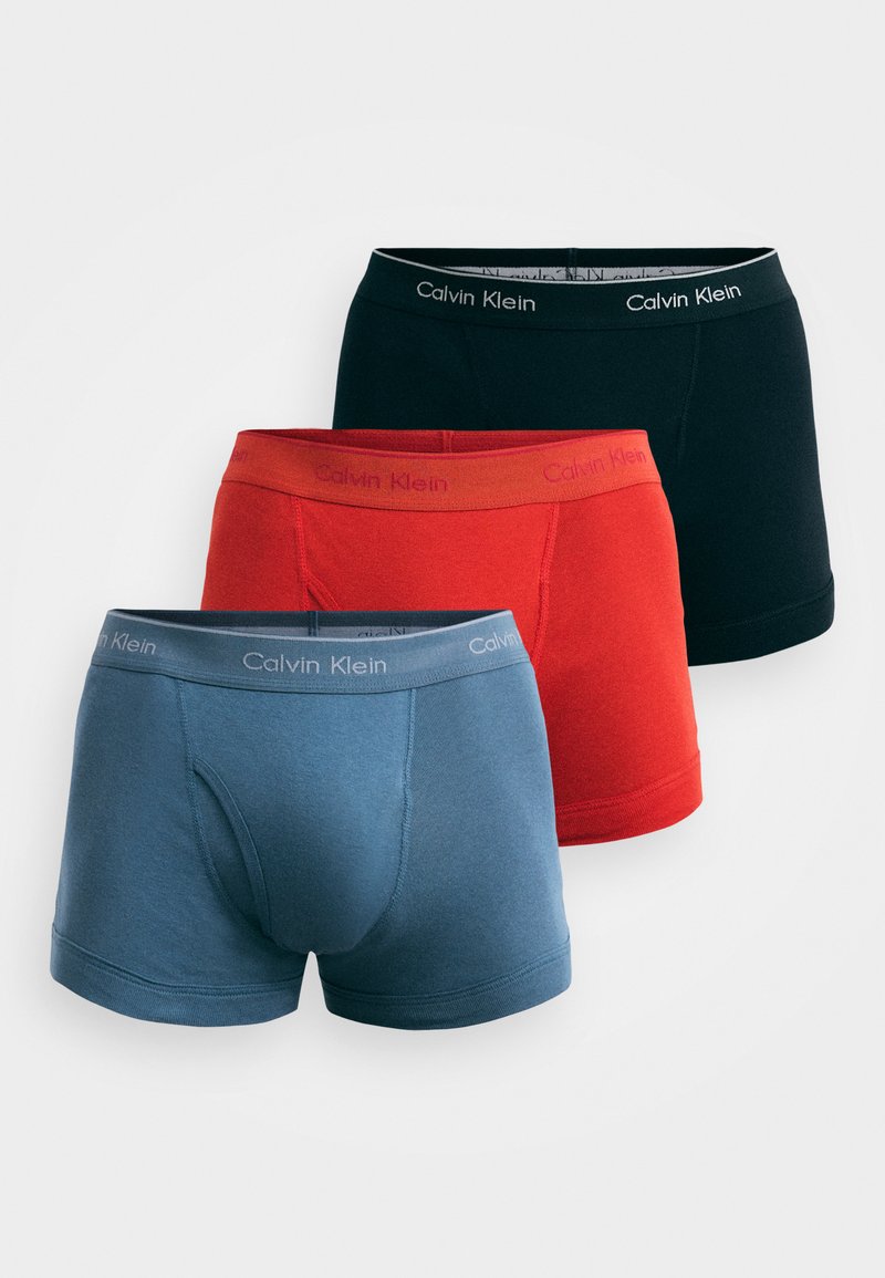Calvin Klein Underwear TRUNK 100% COTTON 3 PACK - Boxers - turbulence ...