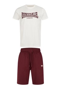 Lonsdale SET NORMALE PASSFORM MOY - Dresside alumine osa - ecru oxblood/valge - Zalando.ee