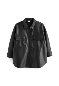 Next OVERSIZED SHACKET STANDARD. - Jacka i konstläder - black pu/svart ...