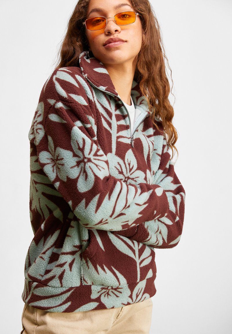 Roxy LIVE OUT LOUD - Fleece jumper - bitter chocolate palmeria/multi ...