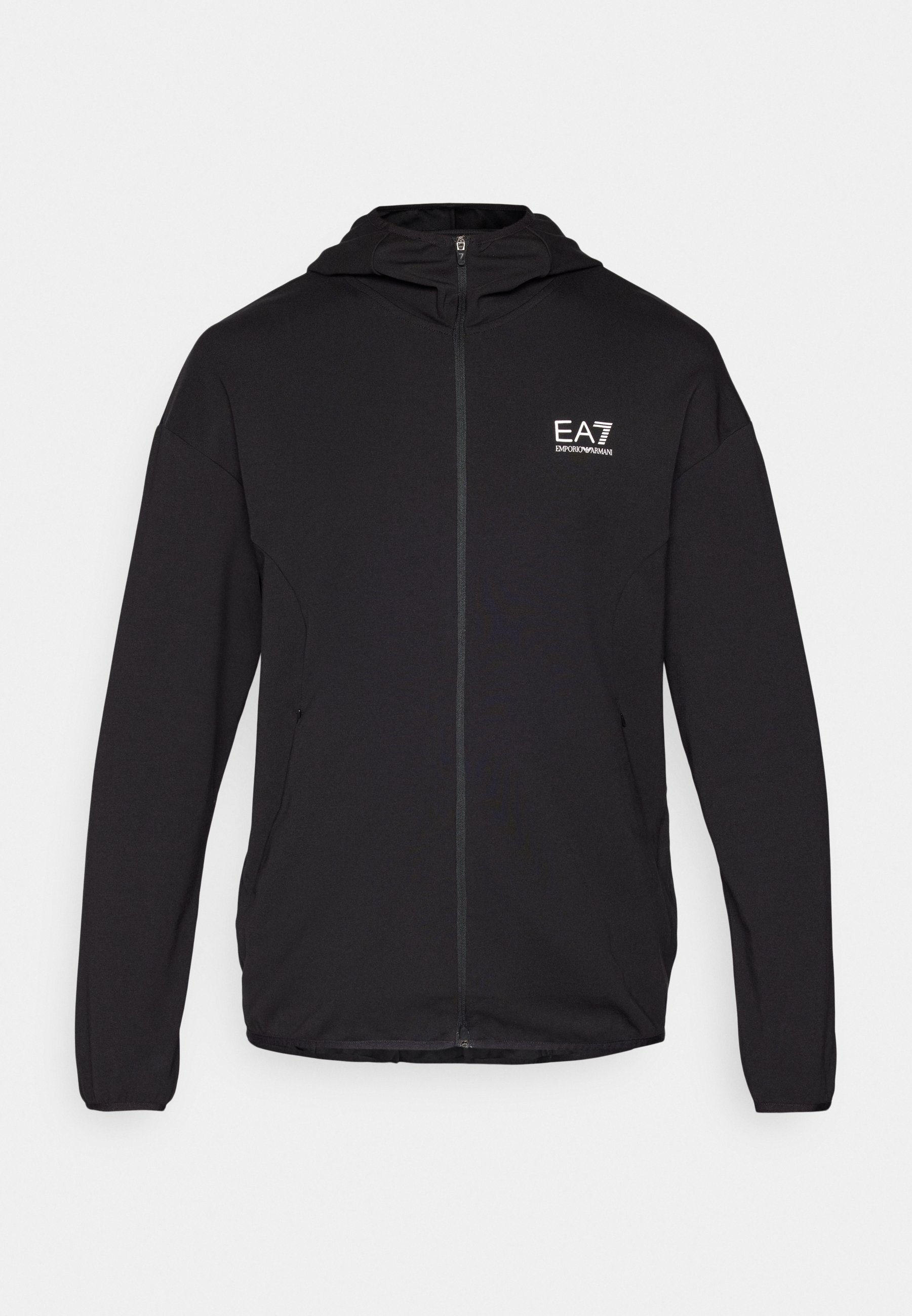 EA7 Emporio Armani HOODIE Sweat zippe black noir ZALANDO.FR