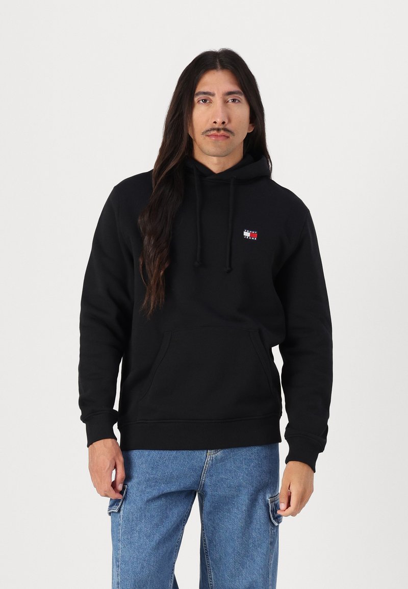 Tommy Jeans BADGE HOODIE - Sweatshirt - black - Zalando