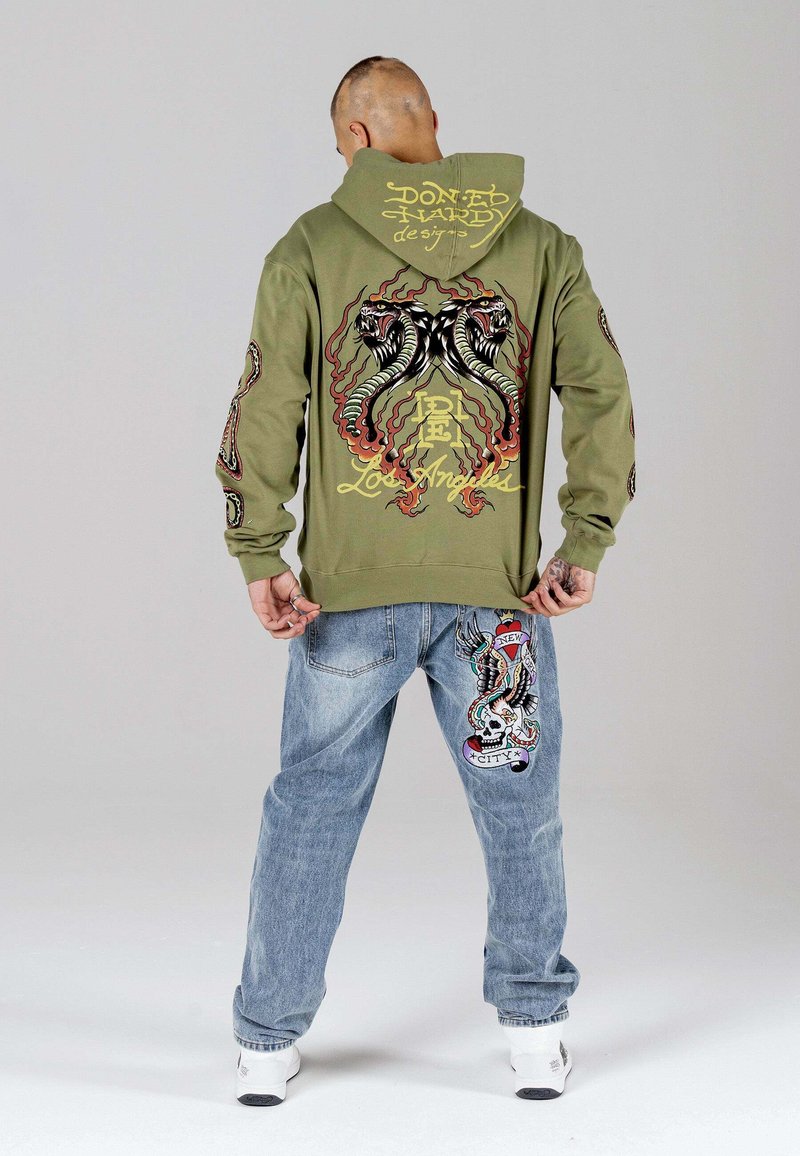 Ed Hardy DOUBLE HOODY - Sweatjakke - mosstone/grøn - Zalando.dk