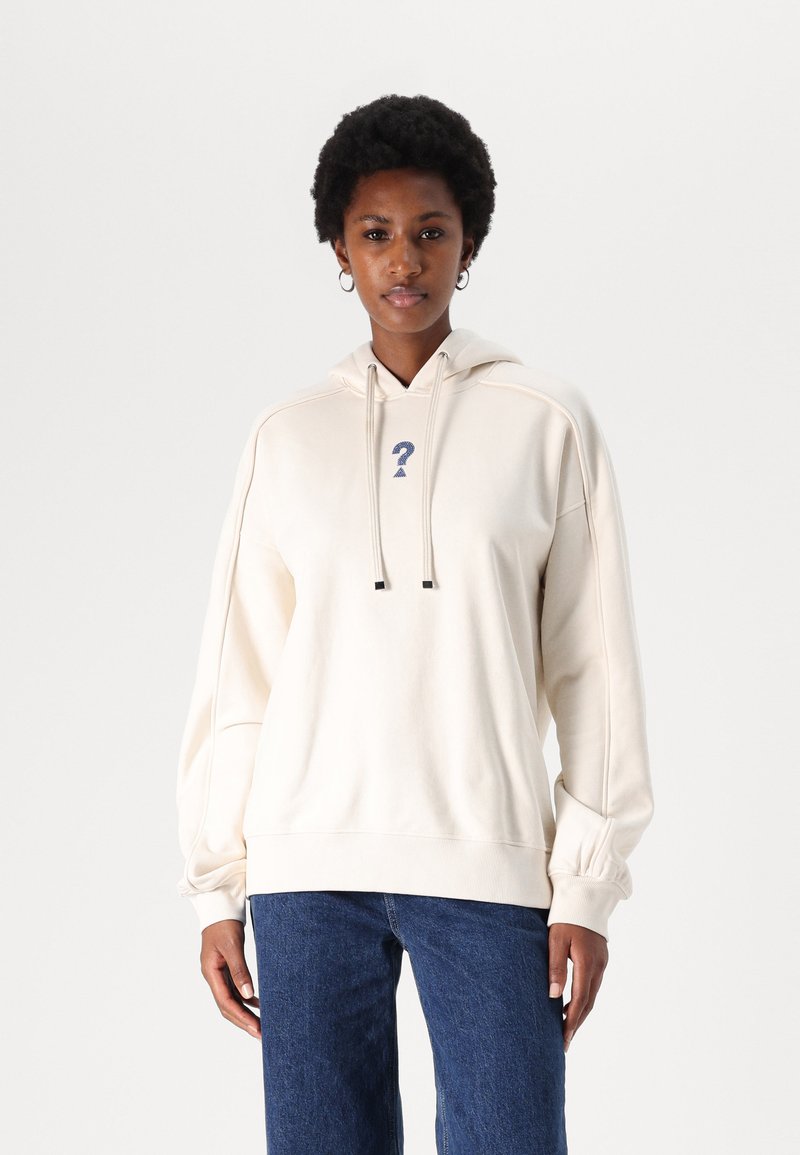 Guess HOOD ROSES TRIANGLE - Sweatshirt - cream white/off-white ...