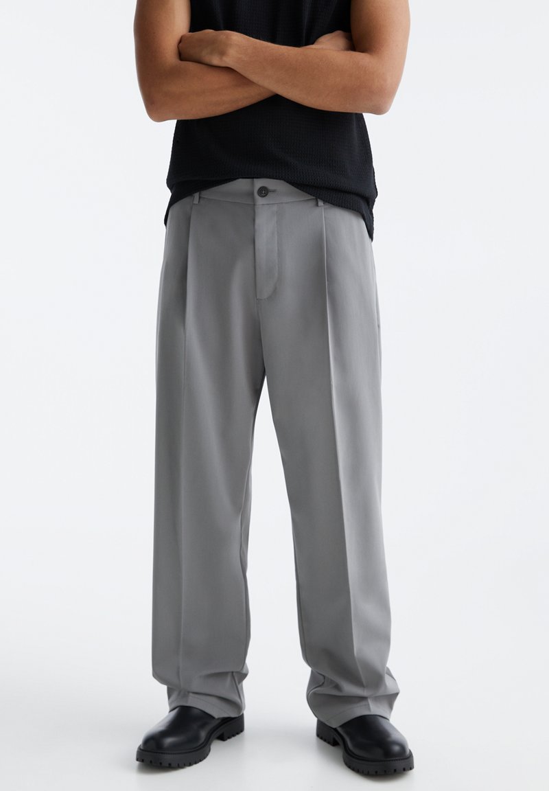 PULL&BEAR WIDE- SMART - Broek - grey/grijs - Zalando.nl