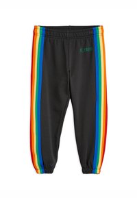 Mini Rodini RAINBOW STRIPE UNISEX - Tracksuit bottoms - black - Zalando ...