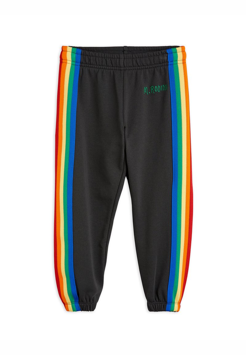 Mini Rodini RAINBOW STRIPE UNISEX - Tracksuit bottoms - black - Zalando ...