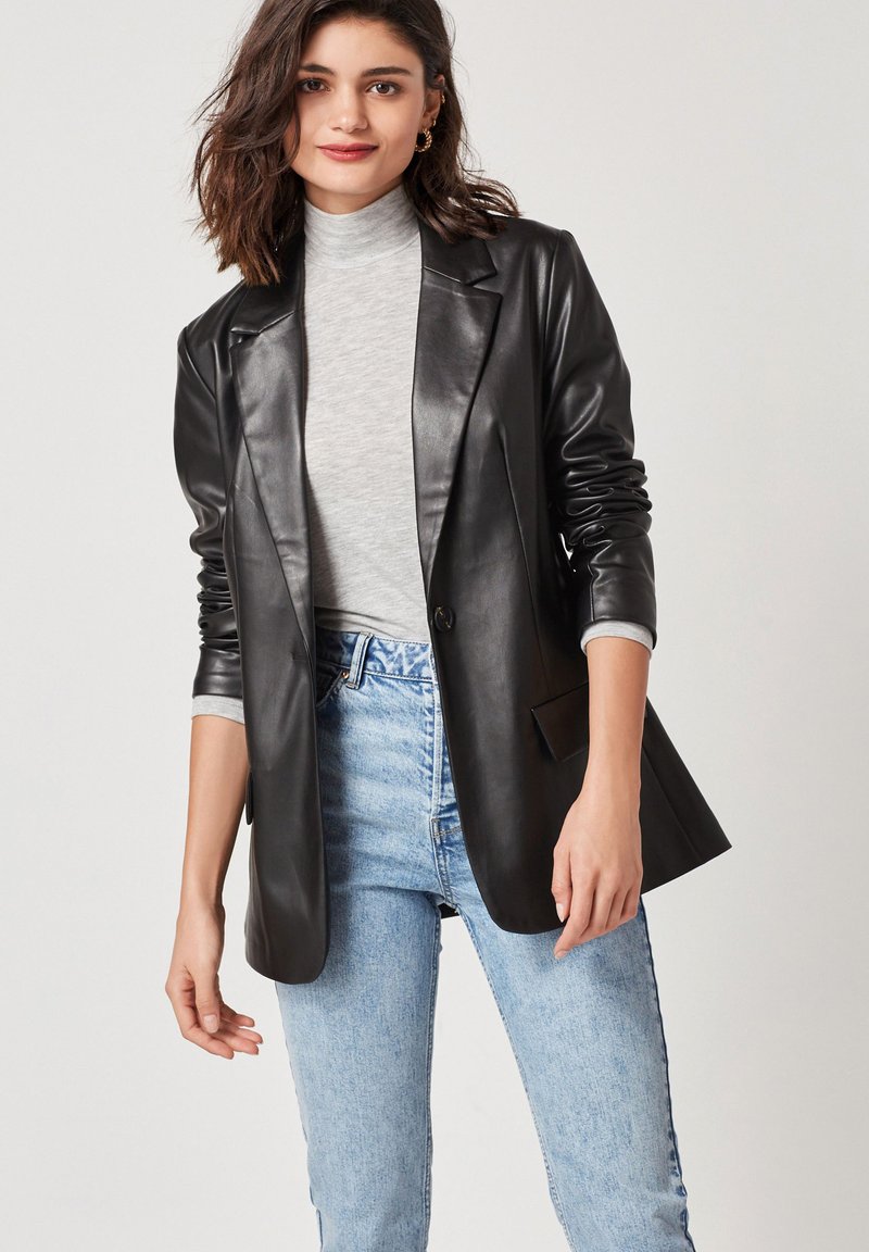 Next Faux leather jacket - black - Zalando.de