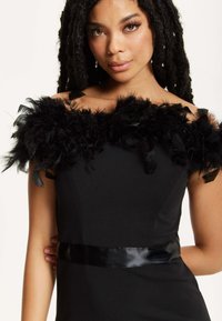 Liquorish FEATHER BARDOT - Maxi dress - black - Zalando.co.uk