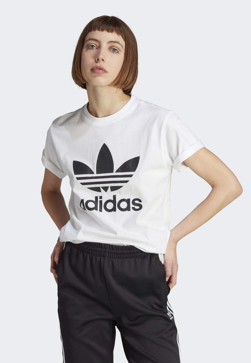 adidas Originals TREFOIL TEE - Print T-shirt - white - Zalando.ie