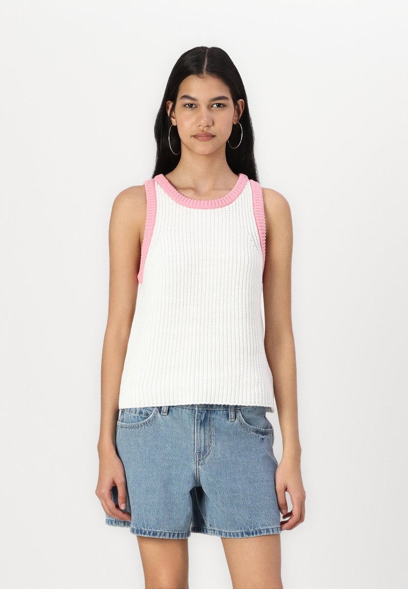 Wrangler RINGER SWEATER TANK - Top - vintage white/blanco - Zalando.es