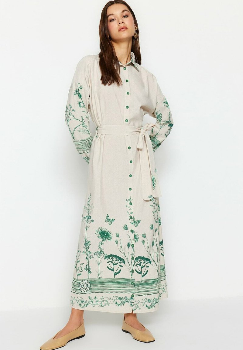 Trendyol Modest BESCHEIDEN GEWOONTJES - Maxi šaty - ecru/špinavě bílá ...