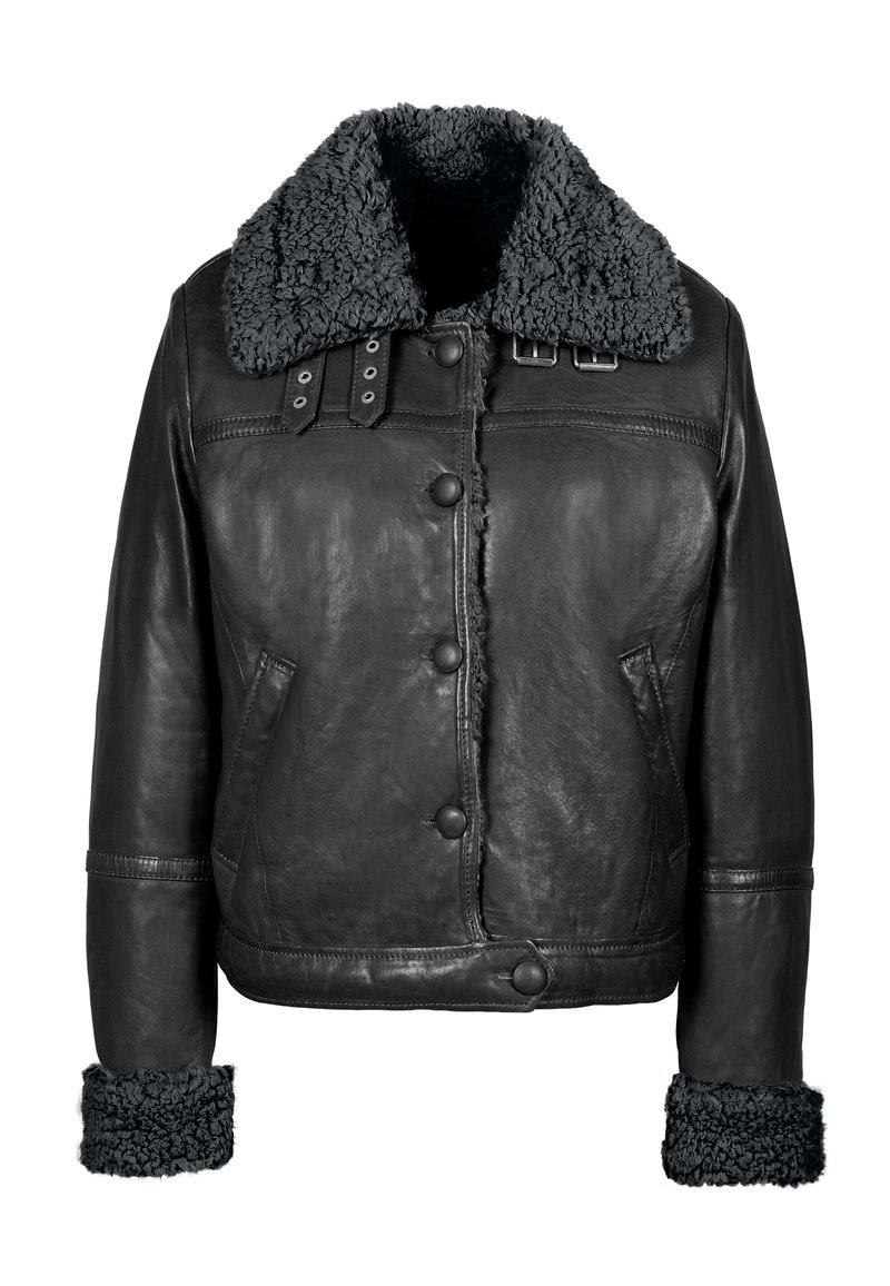 Freaky Nation COZY MOOD - Lederjacke - black/schwarz - Zalando