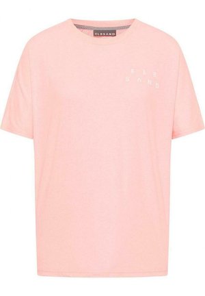 Elbsand LISKA MIT RUNDHALSAUSSCHNITT UND LOGO - T-Shirt print - rosa ...