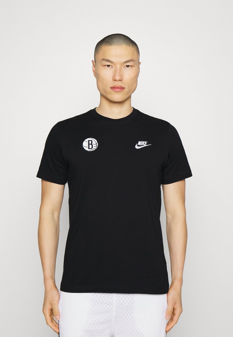 Nike Performance BROOKLYN NETS NBA CLUB TEE - T-shirt print - black ...