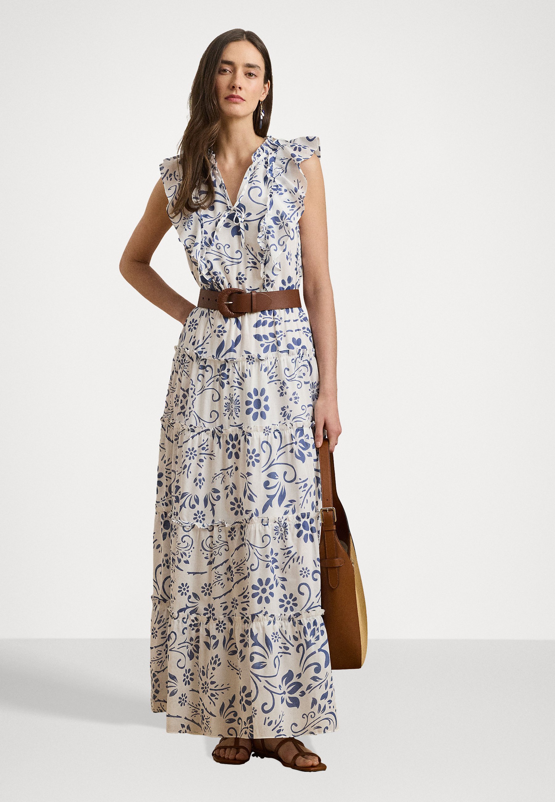Lauren Ralph Lauren Floral Cotton Voile Tiered Maxidress - Maxi