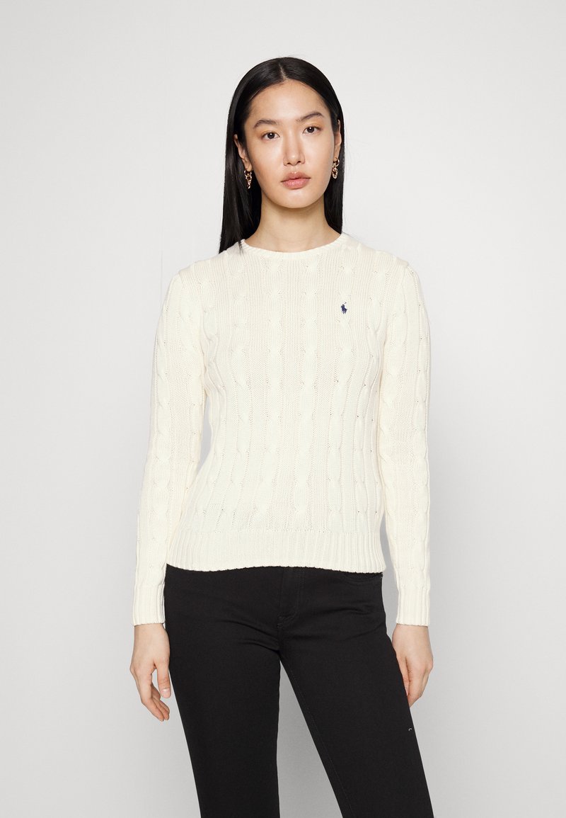 Polo Ralph Lauren JULIANNA LONG SLEEVE - Sweter - cream/mleczny ...