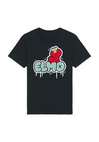 F4NT4STIC SESAMSTRASSE ELMO GRAFFITI - T-Shirt print - schwarz - Zalando.de