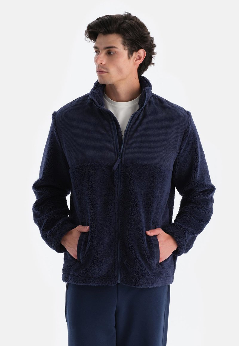 DAGI LONG SLEEVE ZIP - Fleece jacket - blue/dark blue - Zalando.ie