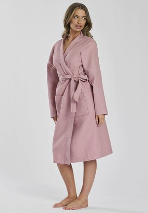 Loungeable ROBES CABLE CUT BORG HOODED MIDI ROBE - Badjas - pink ...