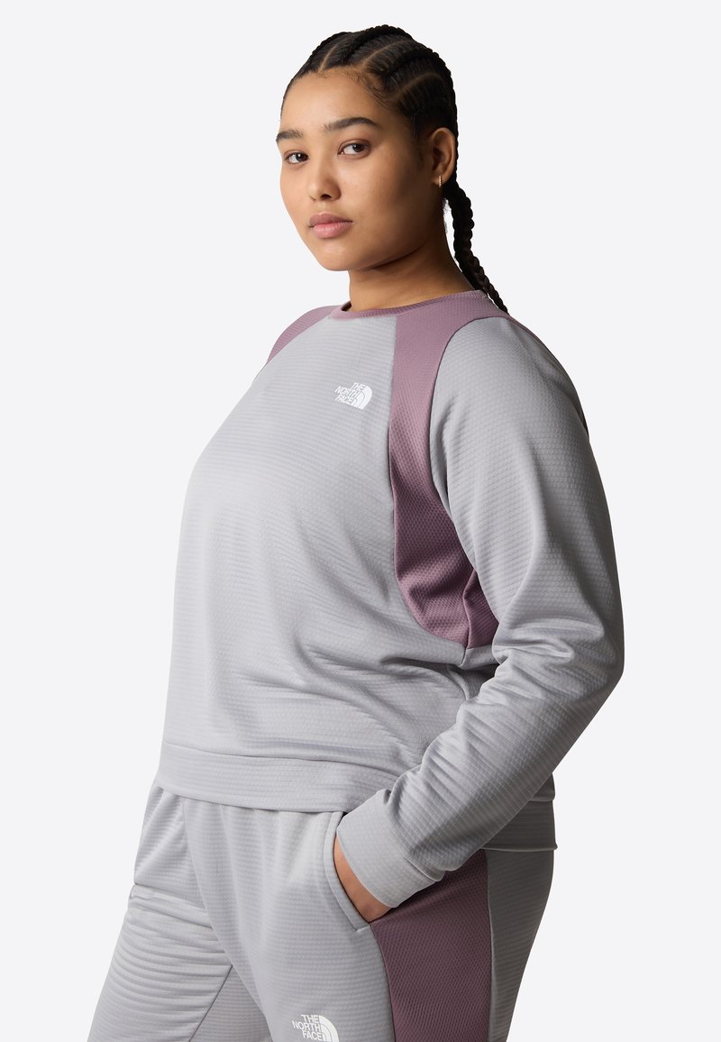 The North Face CREW NECK - Sweater - meld grey fawn grey/donkergrijs ...