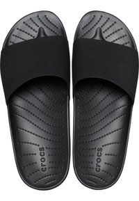 Crocs SPLASH SLIDE - Sandales de bain - black/noir métallisé - ZALANDO.FR