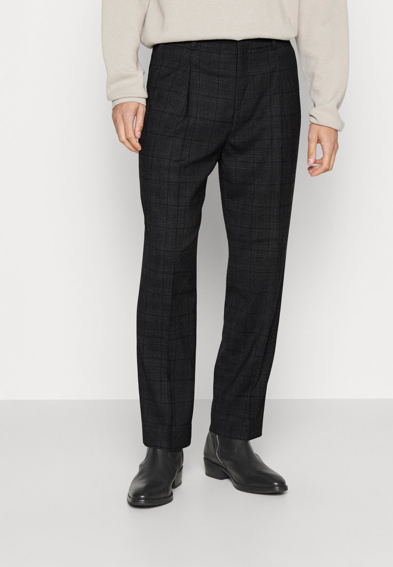 Filippa K SAMSON CHECK TROUSER - Trousers - dark grey/grey - Zalando.de