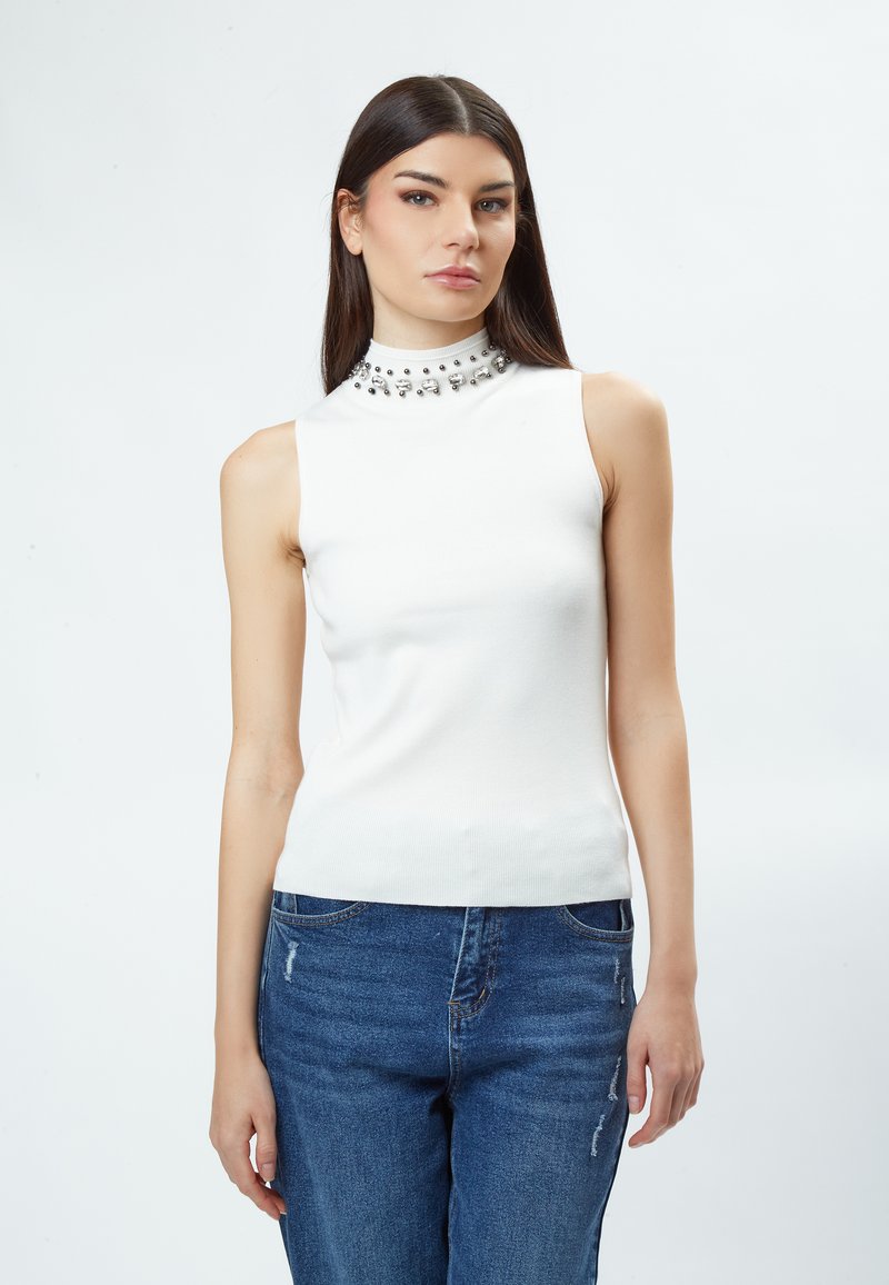 INFLUENCER EMBELLISHED - Top - off white/offwhite - Zalando.dk