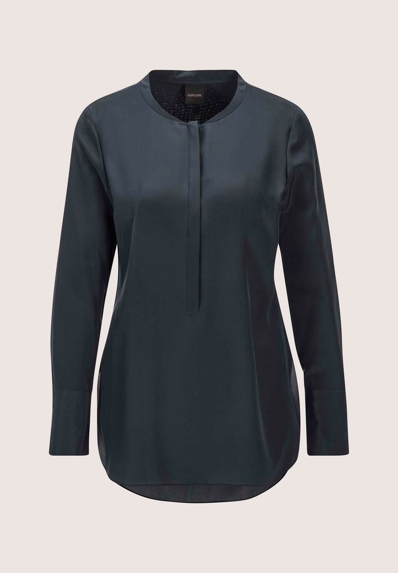 MADELEINE LANGE IN KRAGENLOSER FORM - Blouse - navy/blue - Zalando