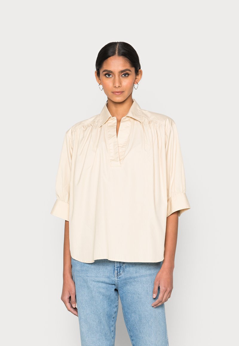 GANT LUX POPOVER - Blouse - desert beige/beige - Zalando.de