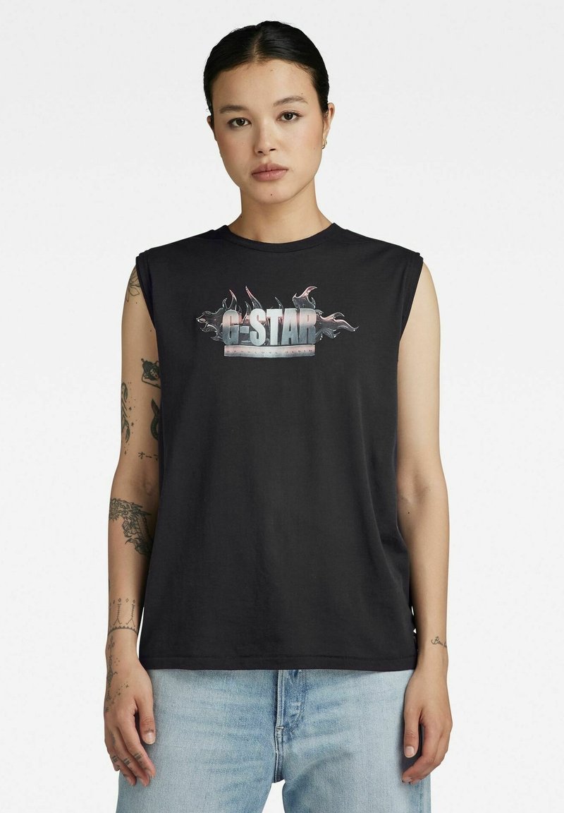 G-Star MERCH - Top - dk black/schwarz - Zalando.ch