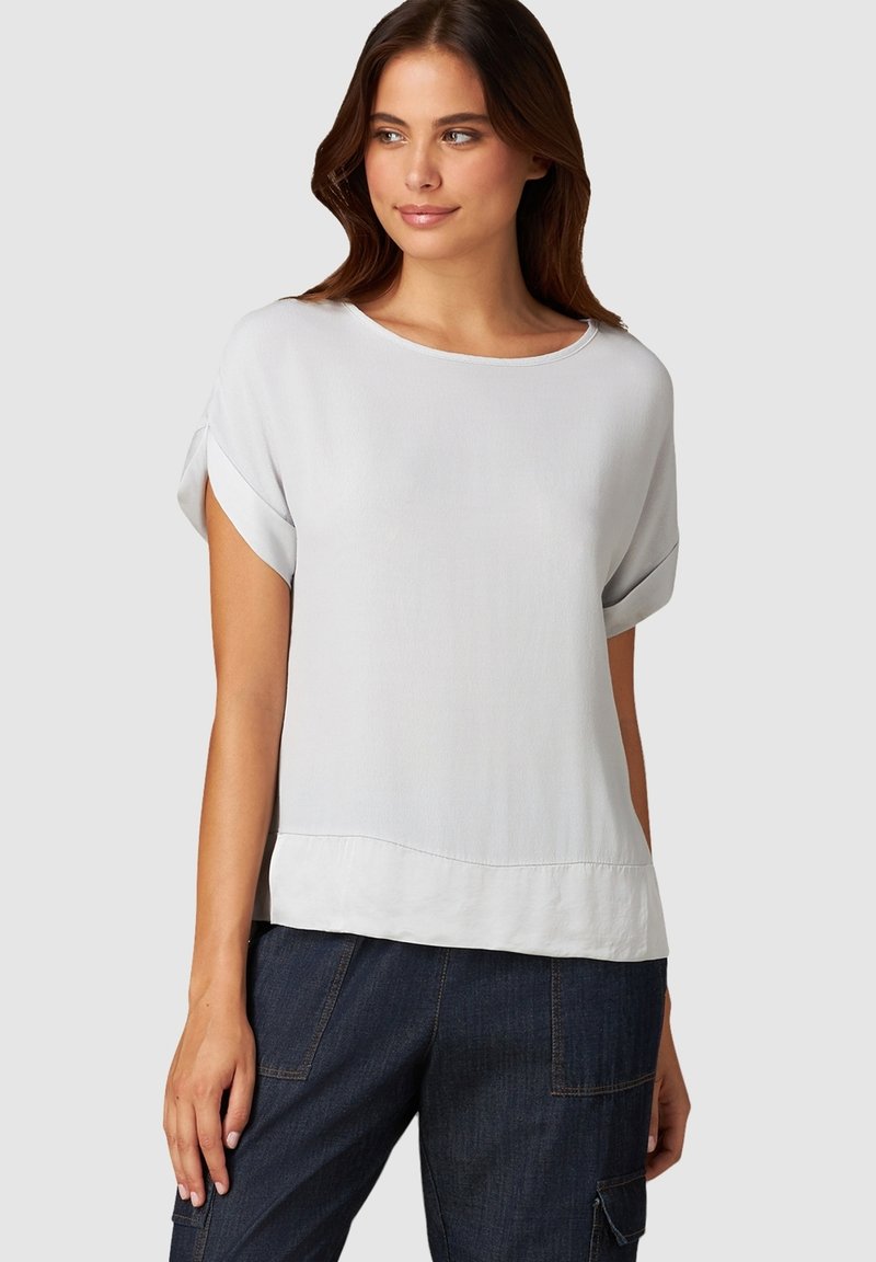 Oltre AVEC DÉTAILS - T-Shirt basic - grigio/grau - Zalando.at