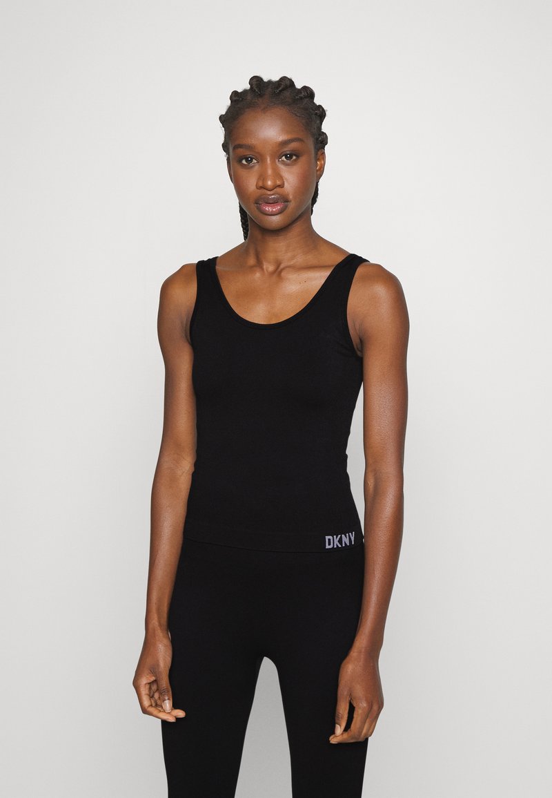 DKNY SEAMLESS SCOOP NECK TANK - Top - black/negro - Zalando.es