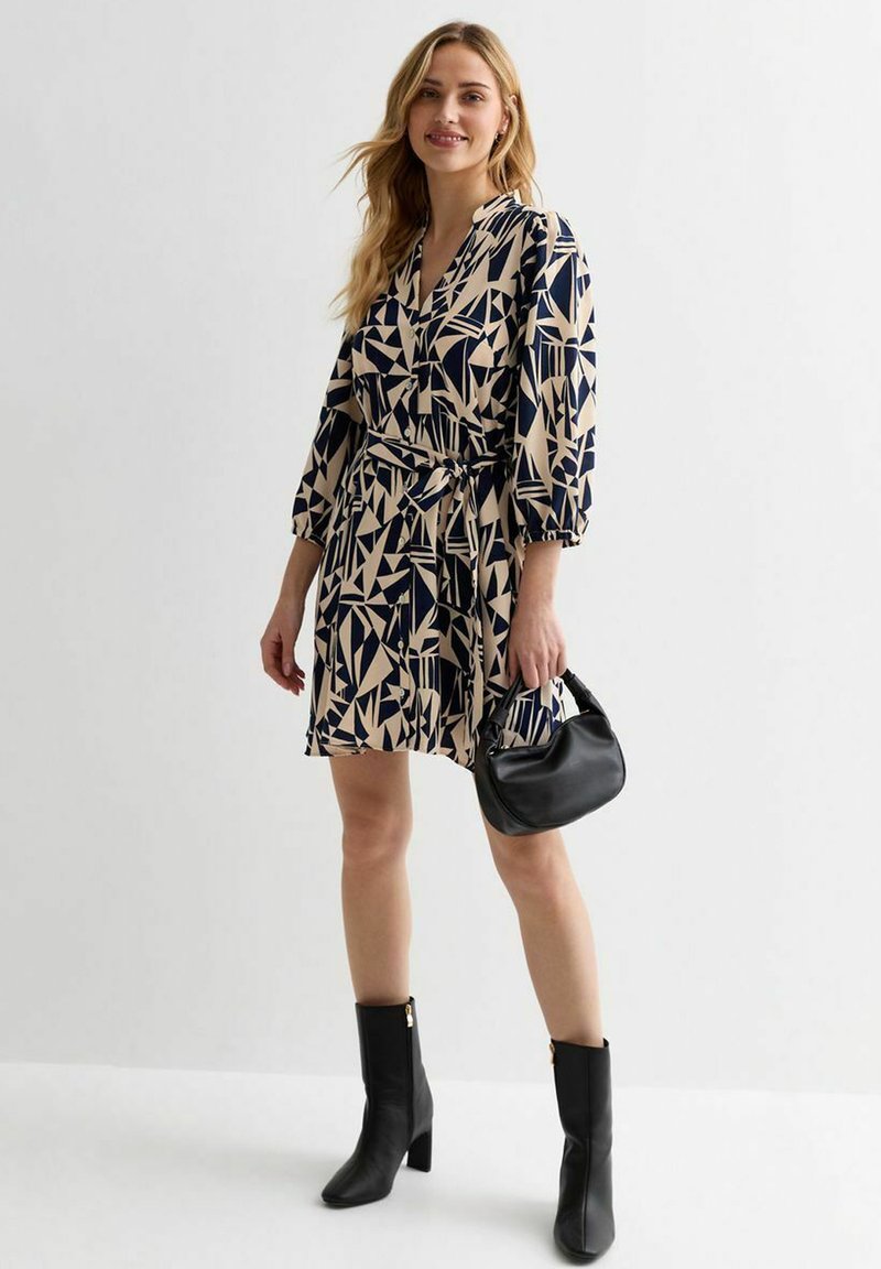 New Look GEOMETRIC - Blousejurk - blue pattern/blauw - Zalando.nl