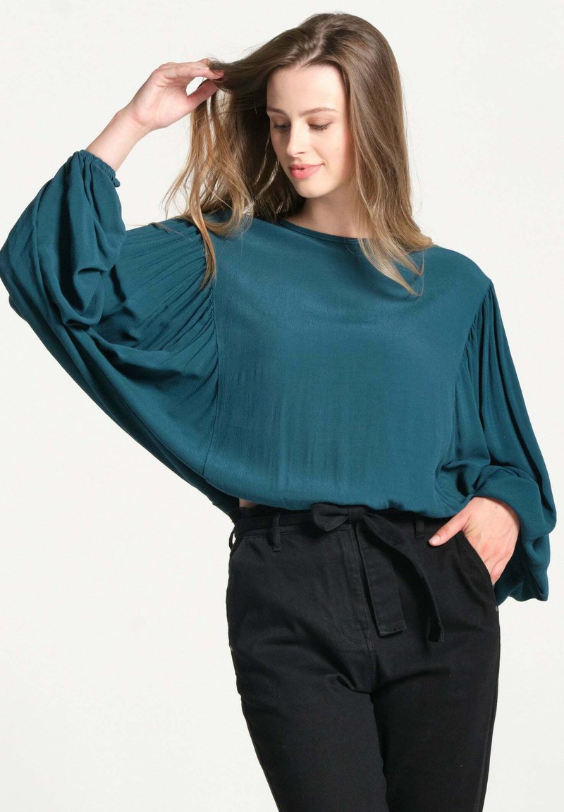 J&JOY LOOSE FIT WIDE - Blouse - blue/blauw - Zalando.nl