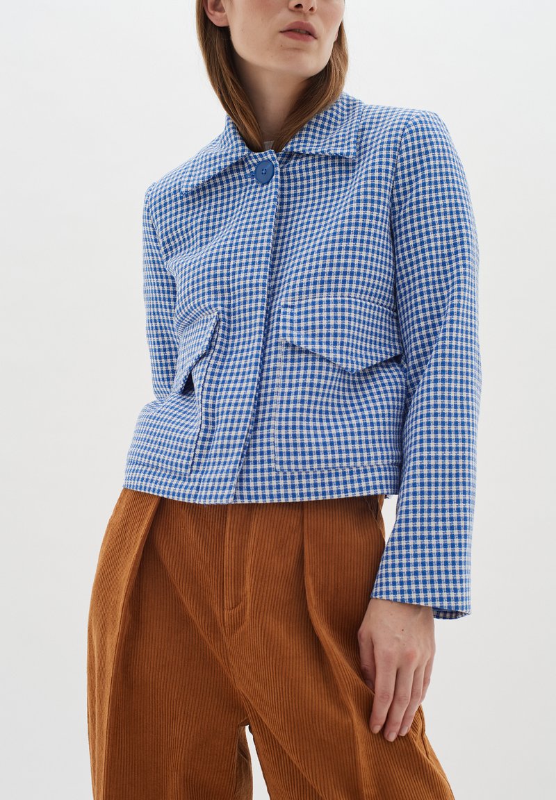 InWear XIA - Summer jacket - blue check/blue - Zalando.ie