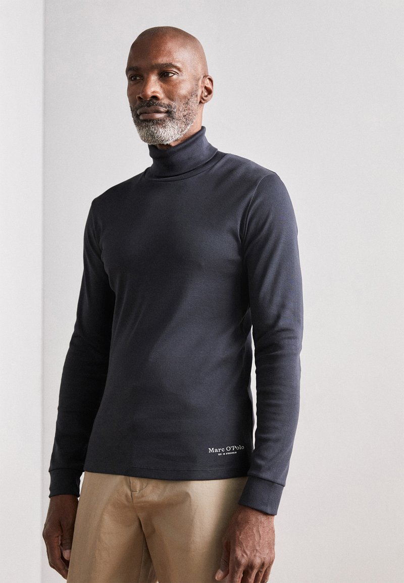 Marc O'Polo LONG SLEEVE TURTLE NECK CUFFS - Longsleeve - black/zwart ...