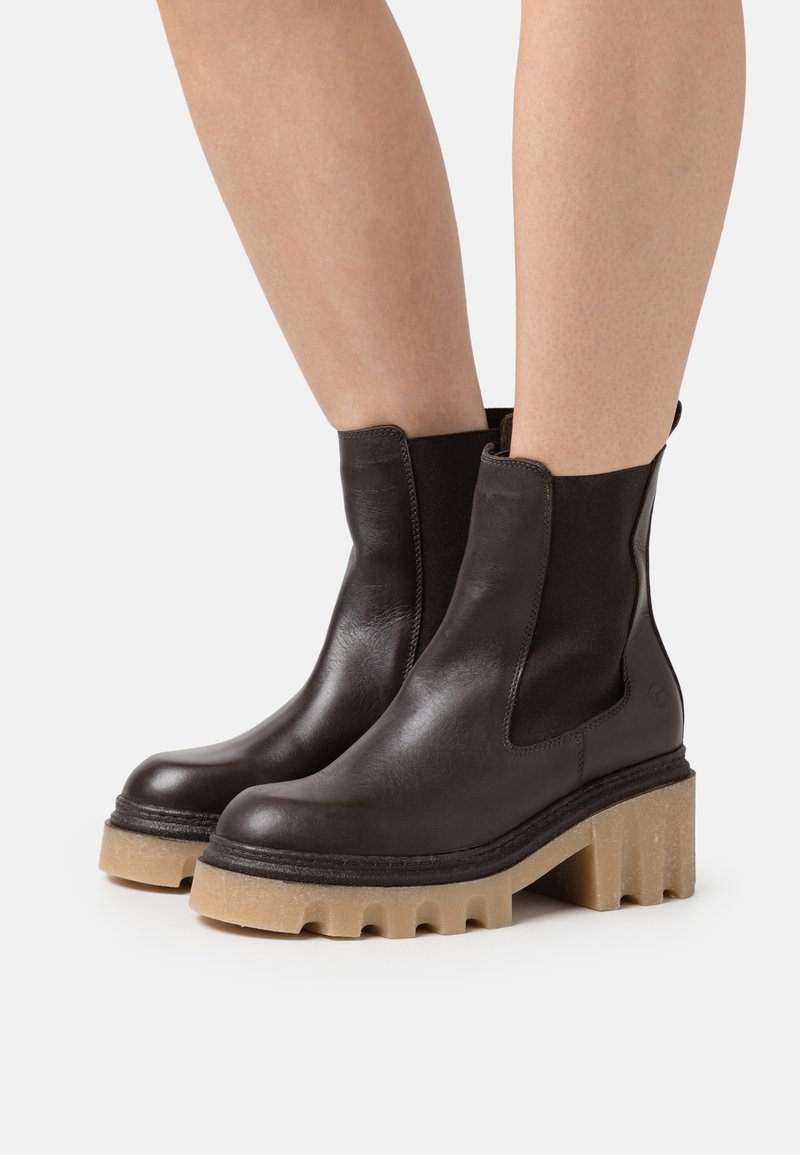 Tamaris Bottines à plateau - dark brown/marron - ZALANDO.FR
