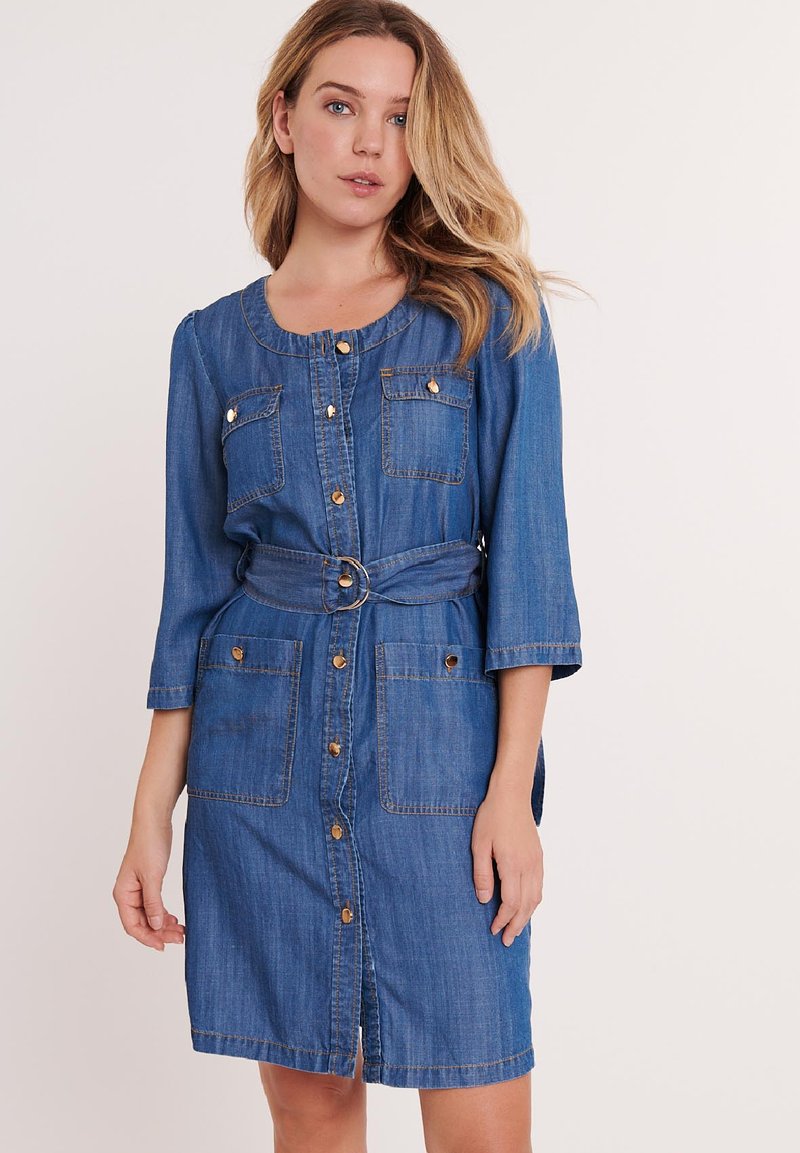 Derhy PENNYLANE ROBE - Denim dress - marine/blue denim - Zalando
